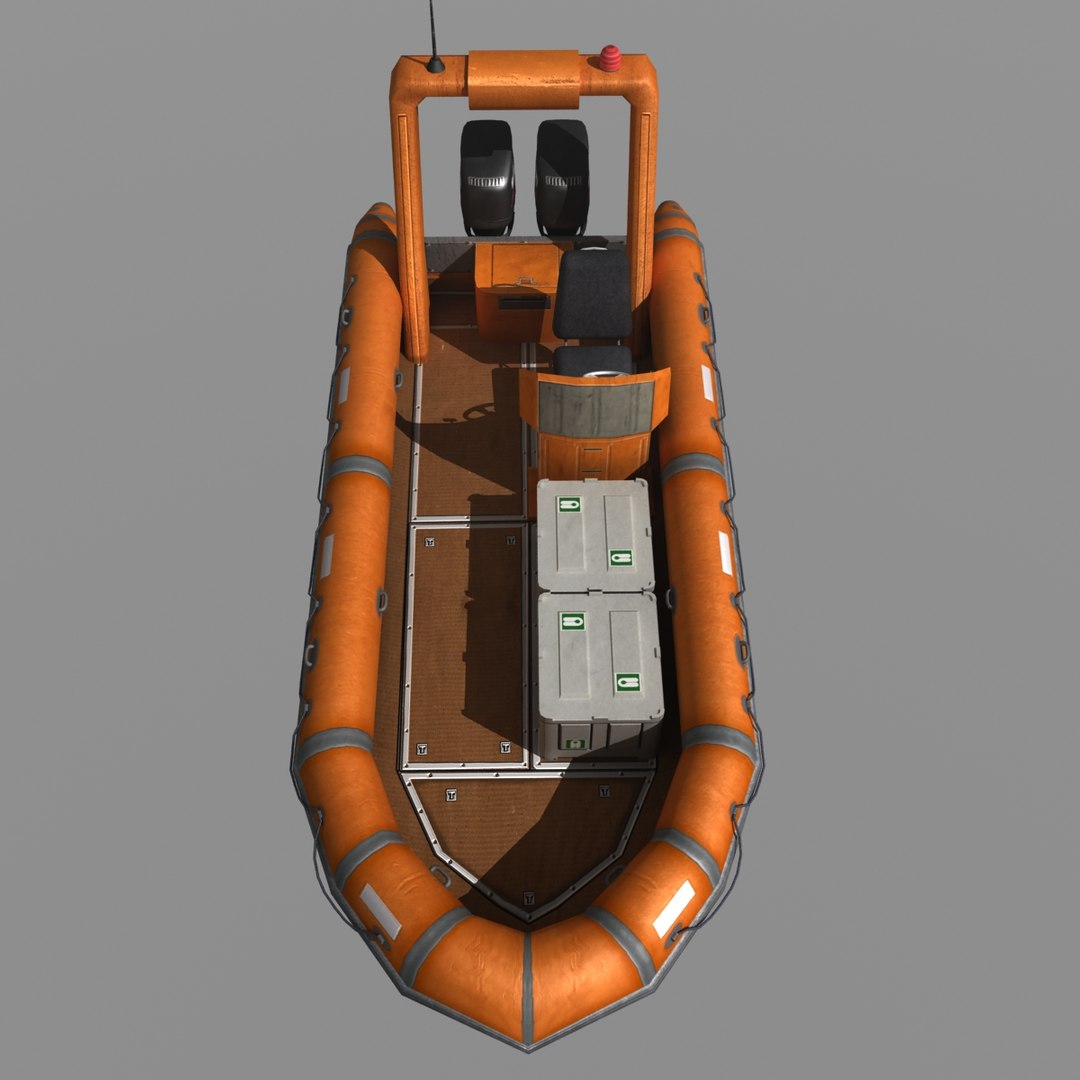 Rigid Inflatable Boat 3d Model