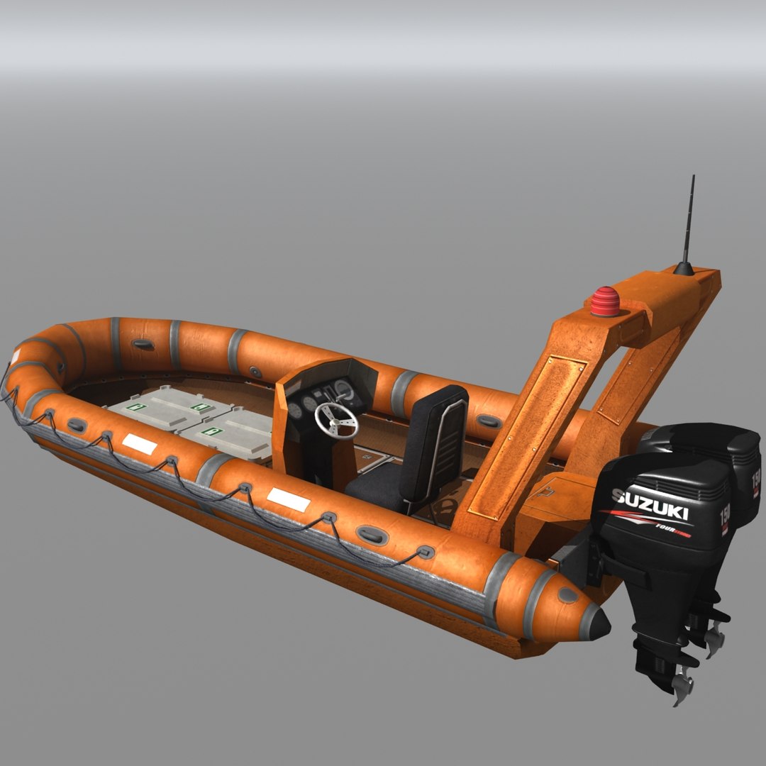 Rigid Inflatable Boat 3d Model