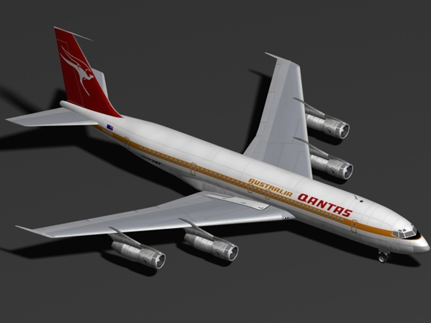 B 707-300 Qantas 707 3ds