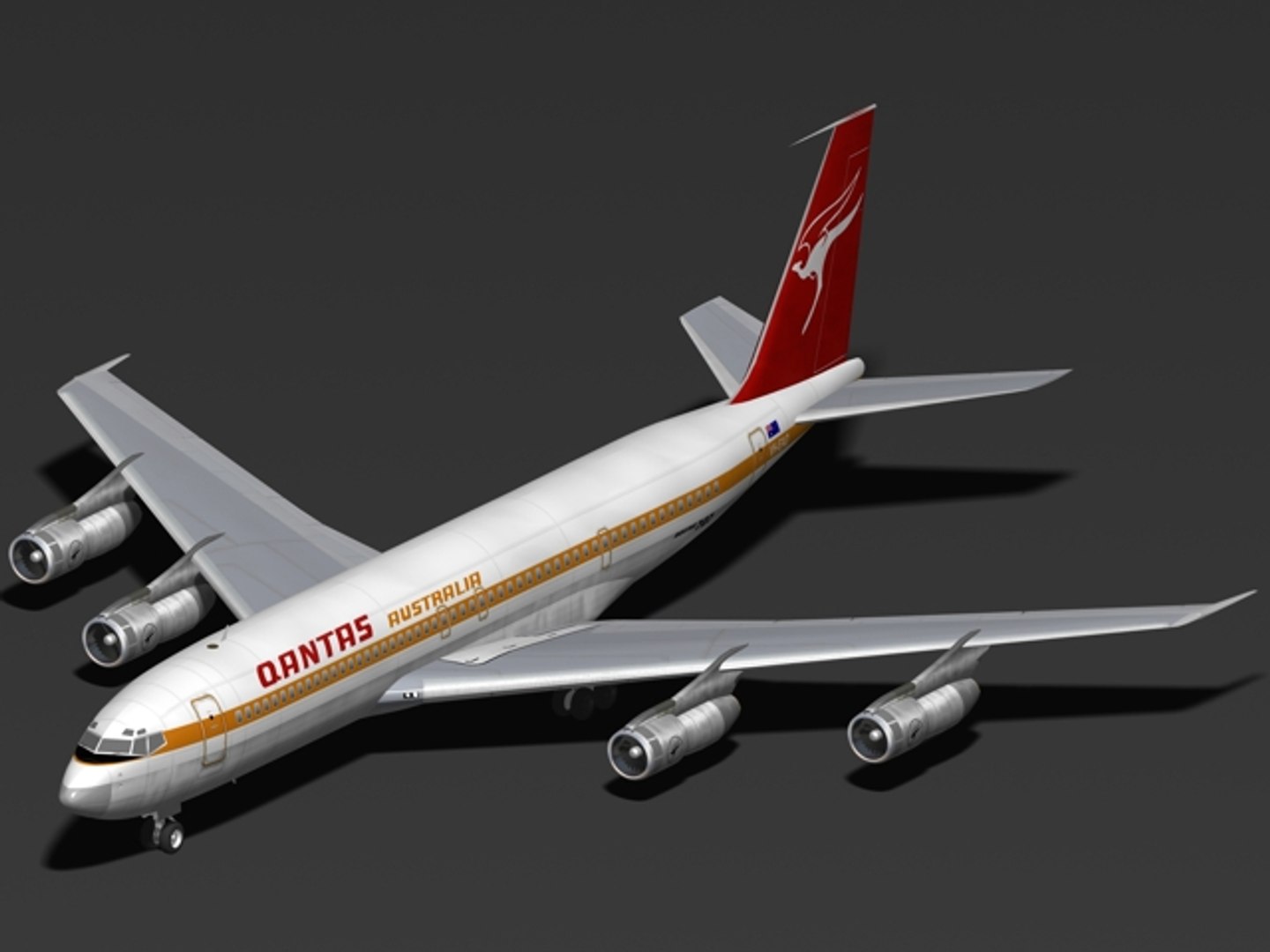 B 707-300 Qantas 707 3ds