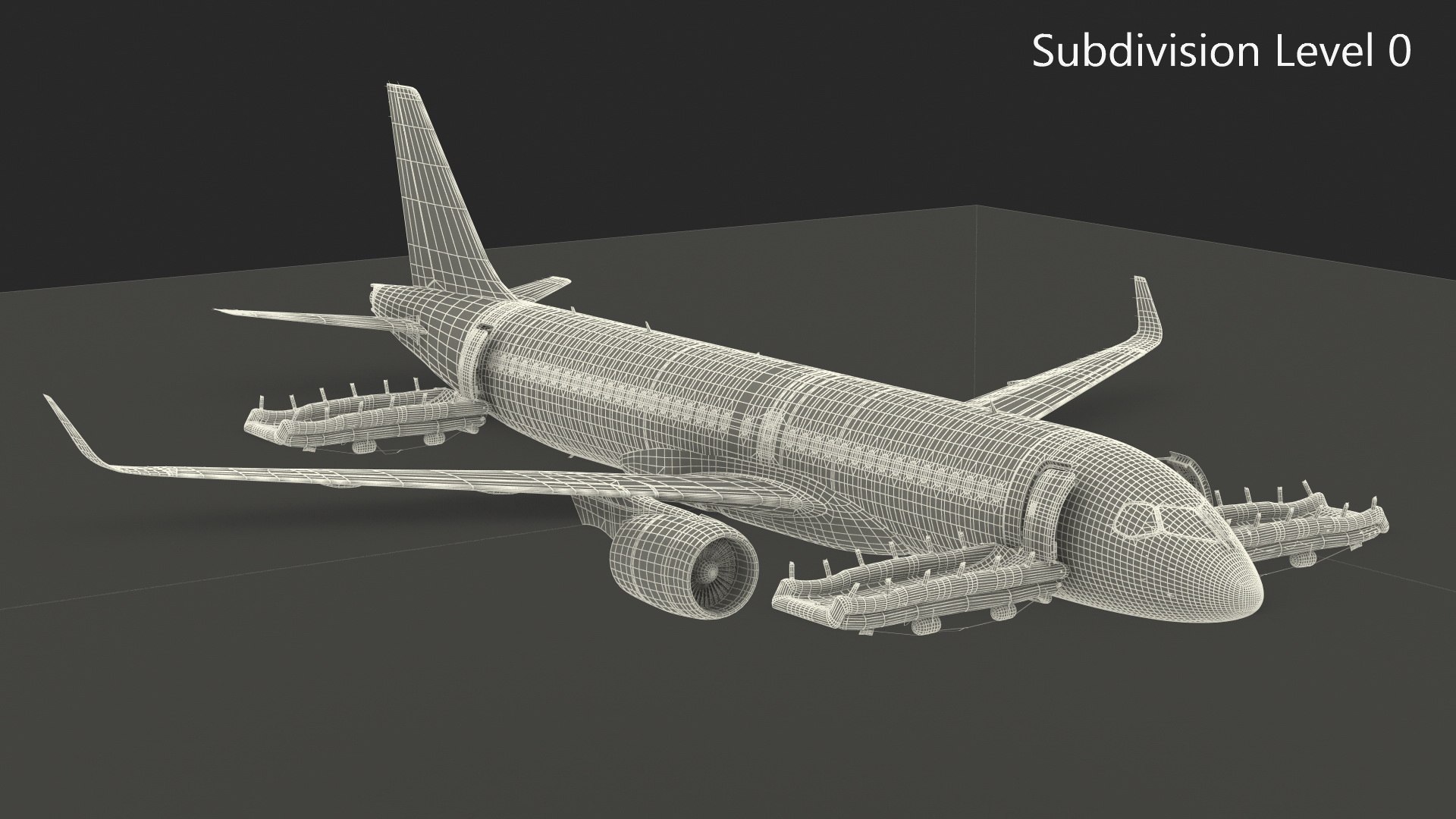 Airbus A220 Emergency Ditching With Inflated Slides 3D Model ...