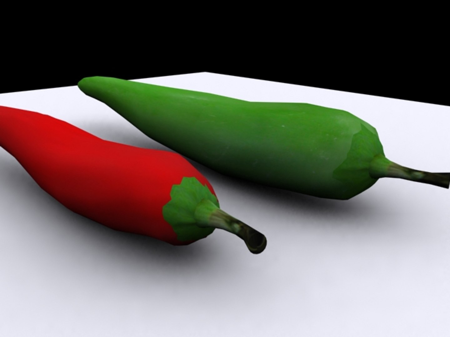 3d Model Chile Peppers