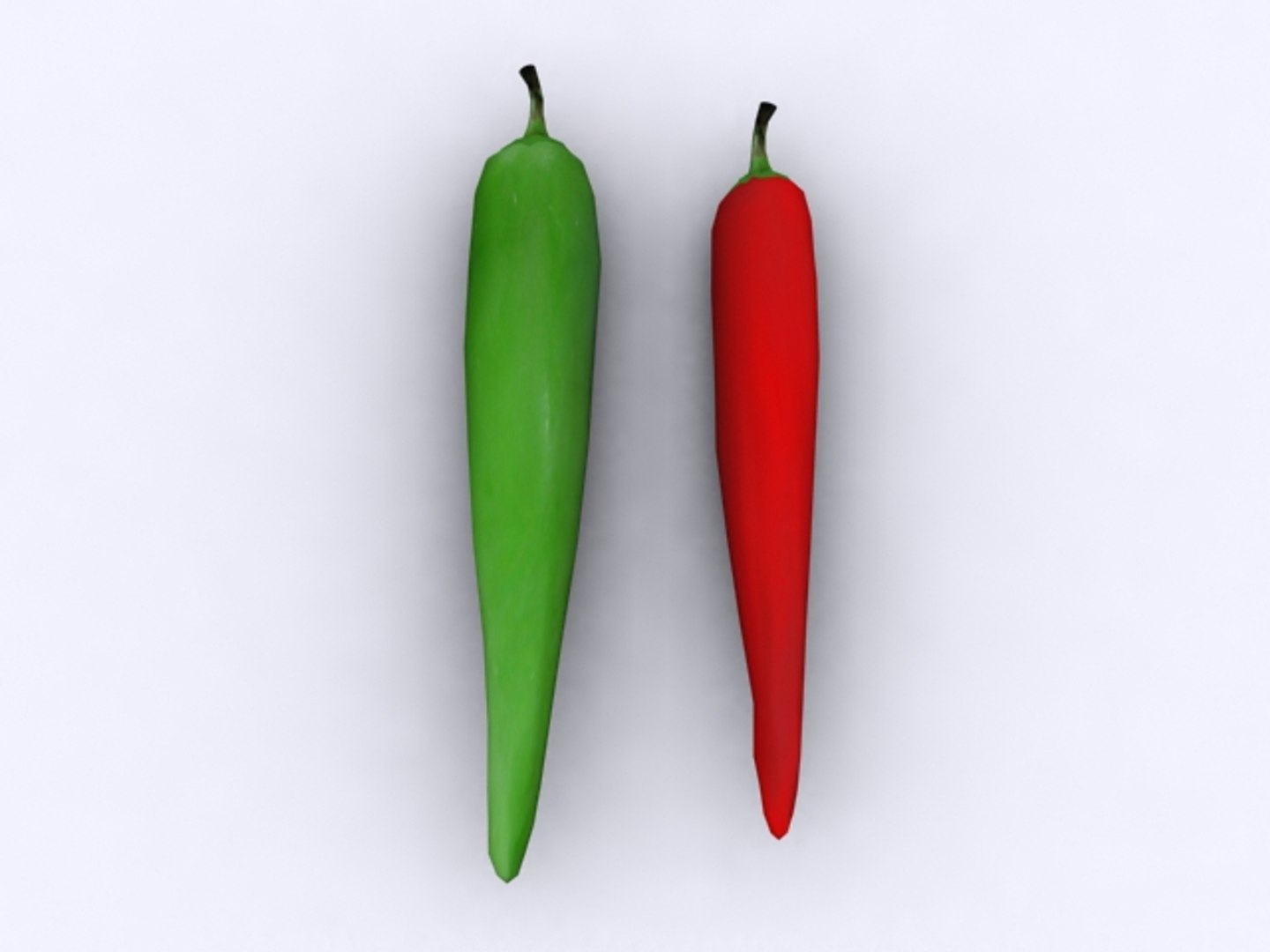 3d Model Chile Peppers