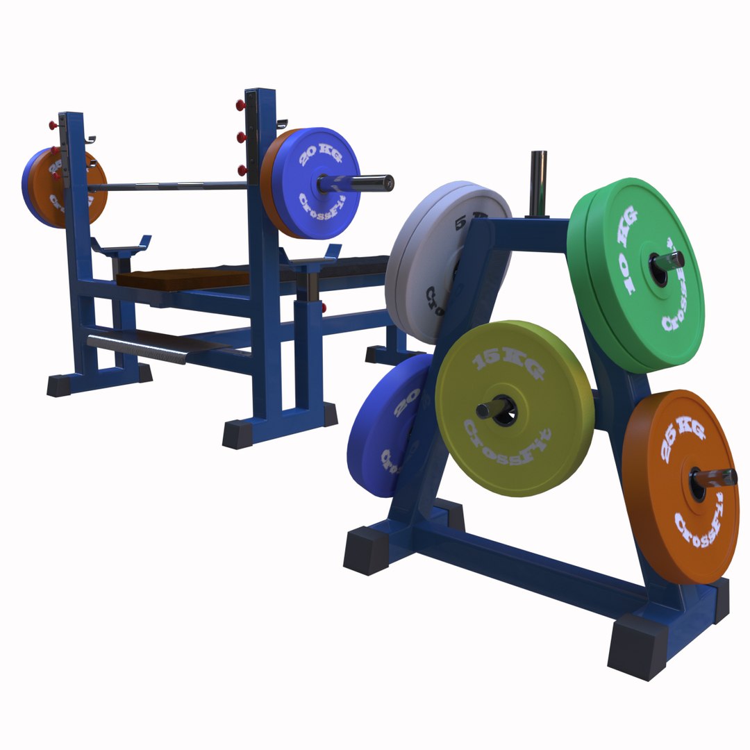 3D model gym bench press - TurboSquid 1621700