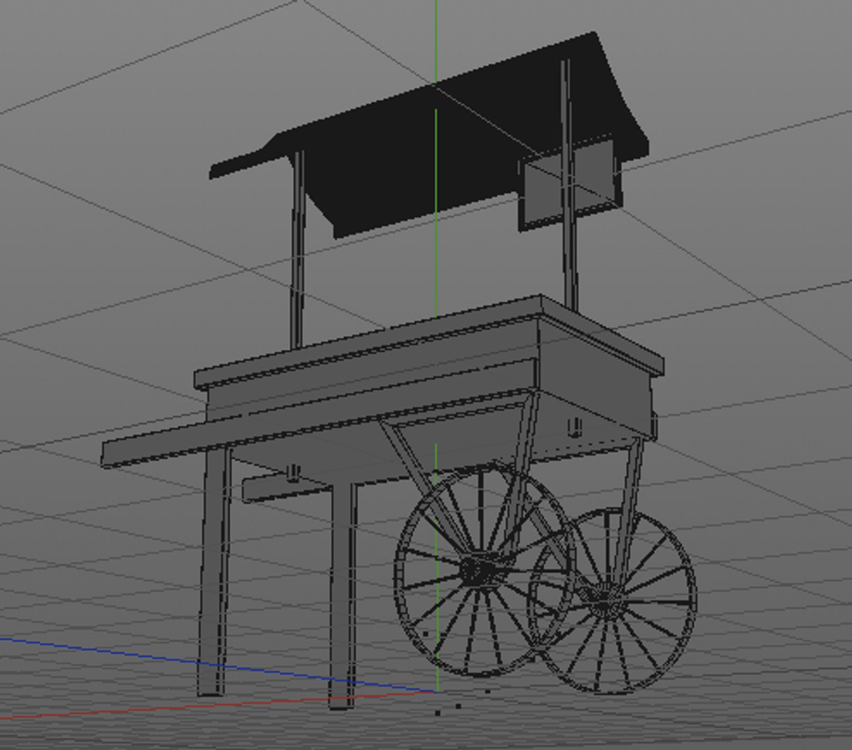 Flower Cart 3d Model