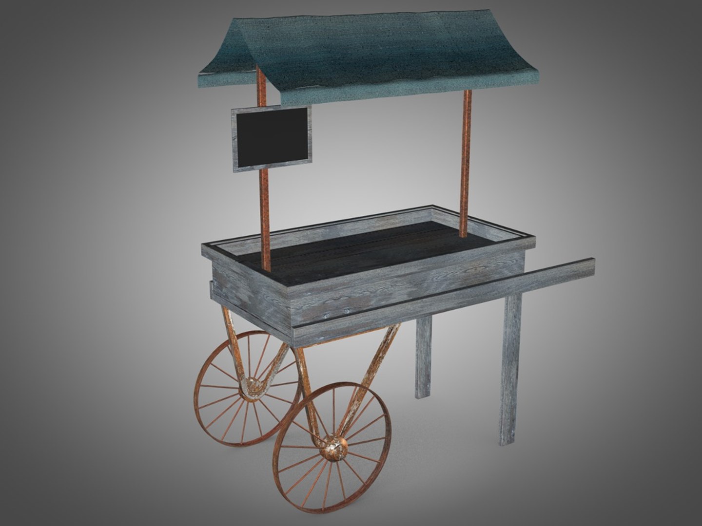 Flower Cart 3d Model