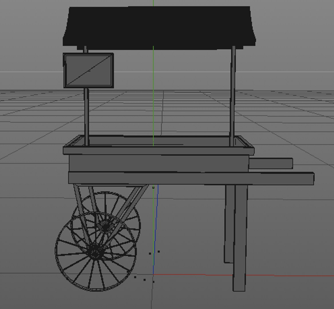 Flower Cart 3d Model