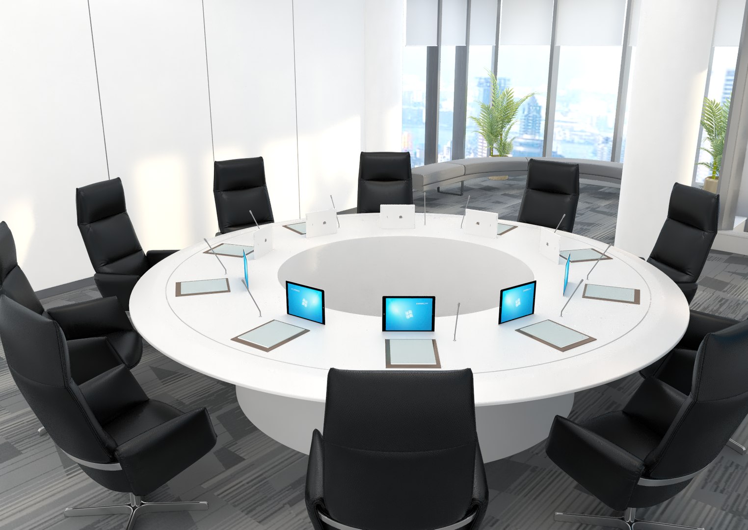 3D Model Modern Corporate Conference Room 784 - TurboSquid 2458073