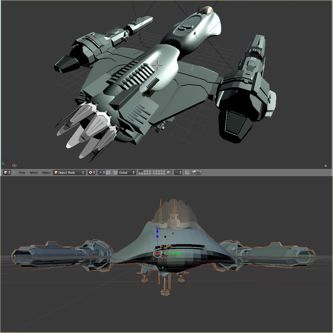 blender space spaceship