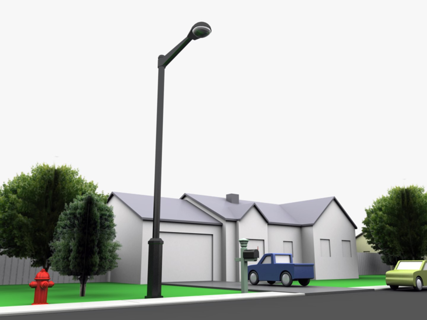 3d Model Neighborhood Block