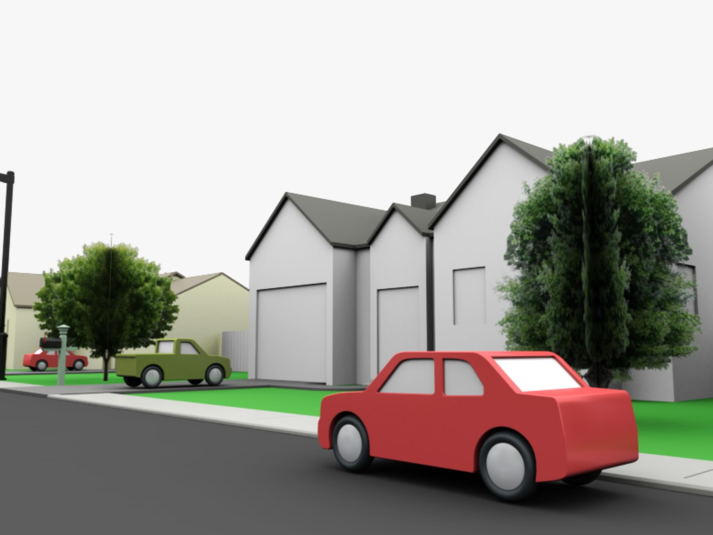 3d Model Neighborhood Block