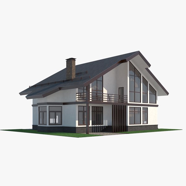 Contemporary shale style house model - TurboSquid 1157965