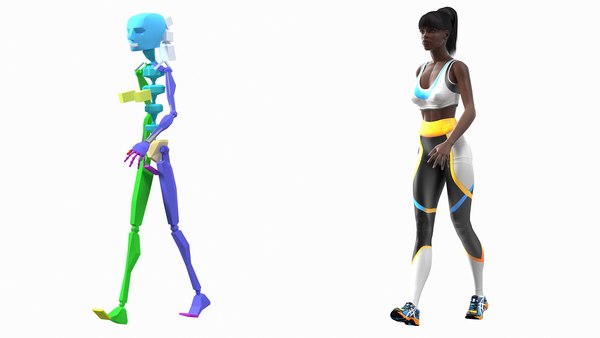 modelo 3d Mujer fitness piel oscura aparejada - TurboSquid 1661905
