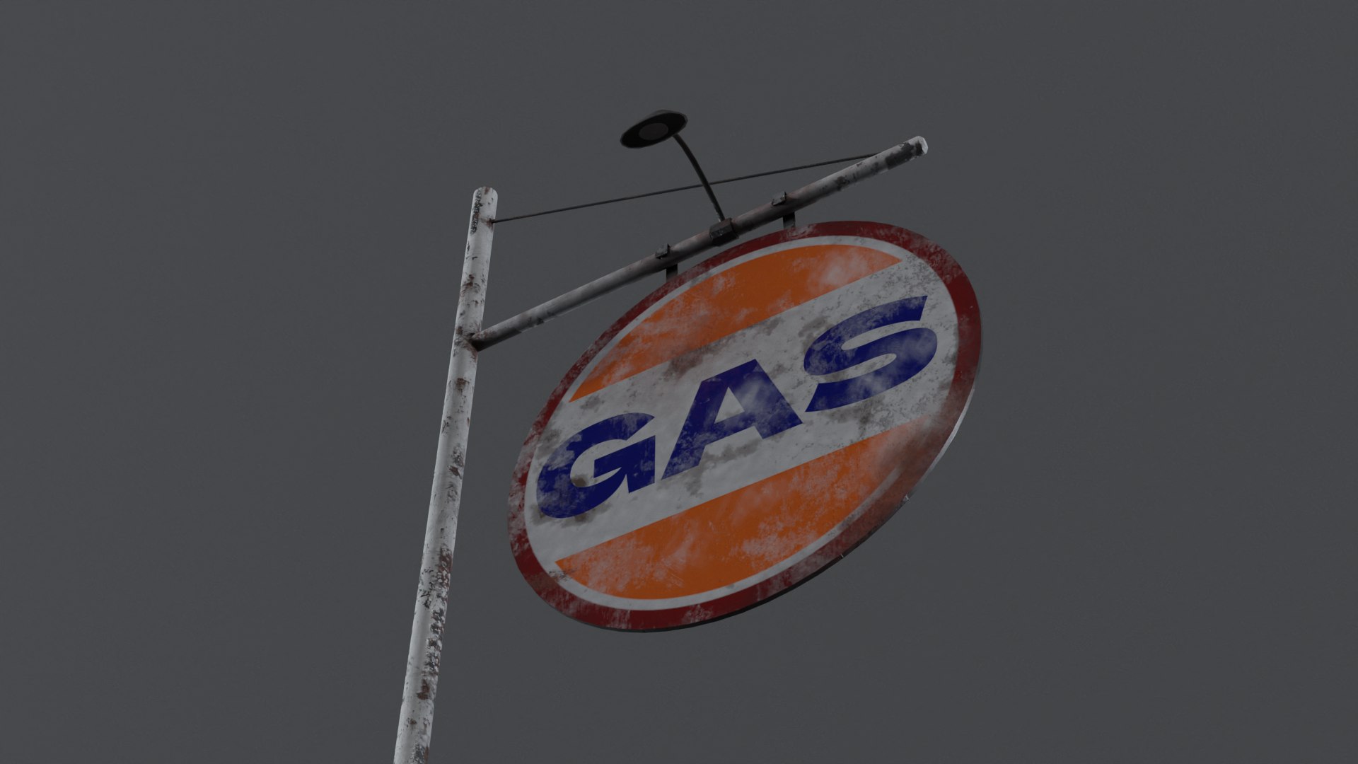 Vintage Gas Station Pole Sign - PBR GameReady LowPoly 3D - TurboSquid ...