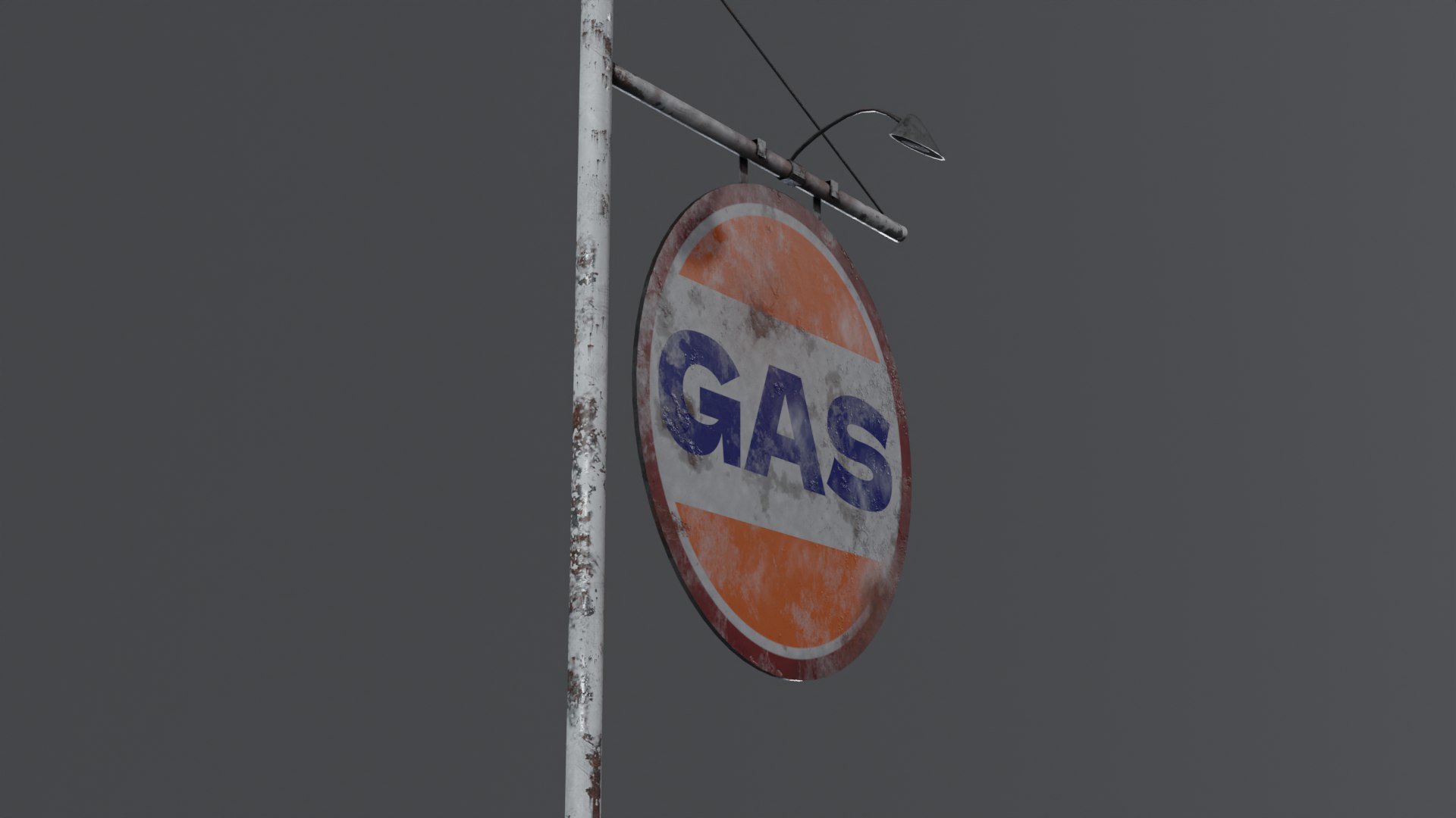 Vintage Gas Station Pole Sign - PBR GameReady LowPoly 3D - TurboSquid ...