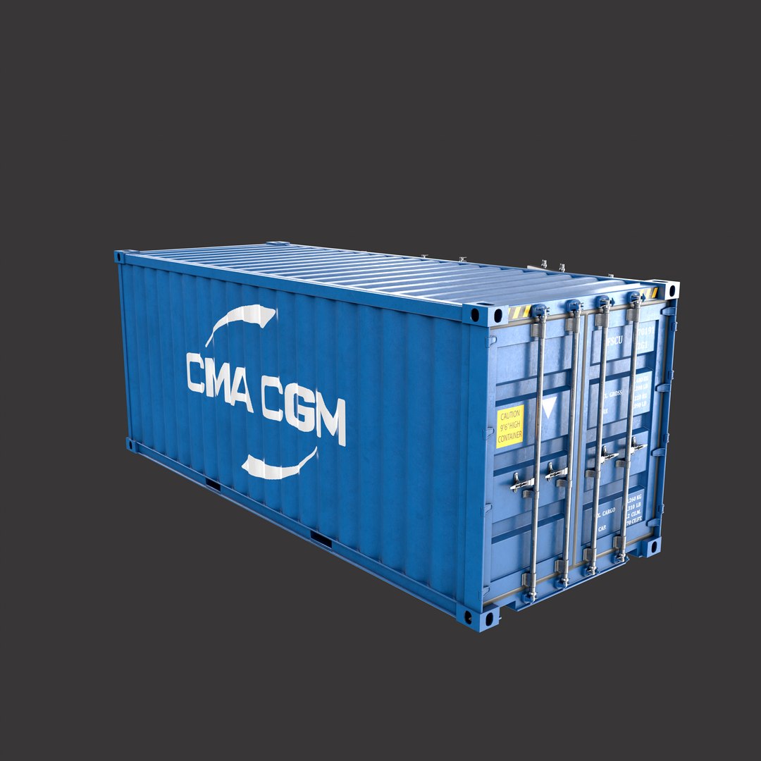 3D 20 Ft Old And New Container Collection Low-poly 3D Model Model ...