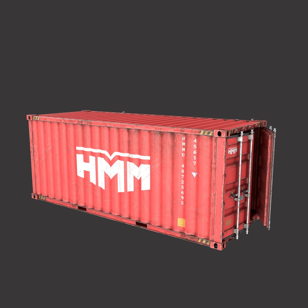 3D 20 Ft Old And New Container Collection Low-poly 3D Model Model ...