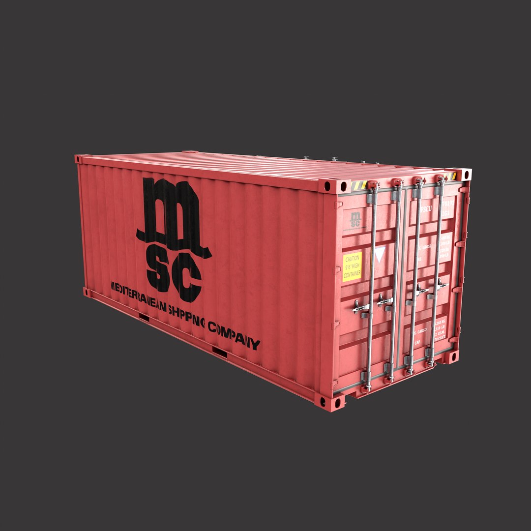 3D 20 Ft Old And New Container Collection Low-poly 3D Model Model ...