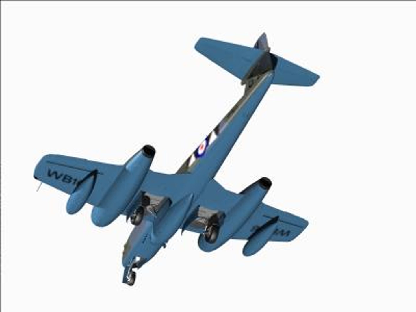 3d Gloster Meteor Fighters Jet