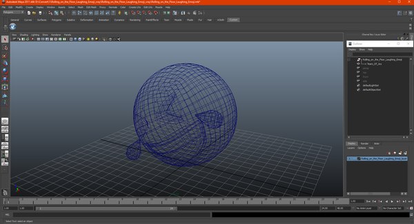바닥에 구르며 웃는 이모티콘 3D 모델 - TurboSquid 1533412