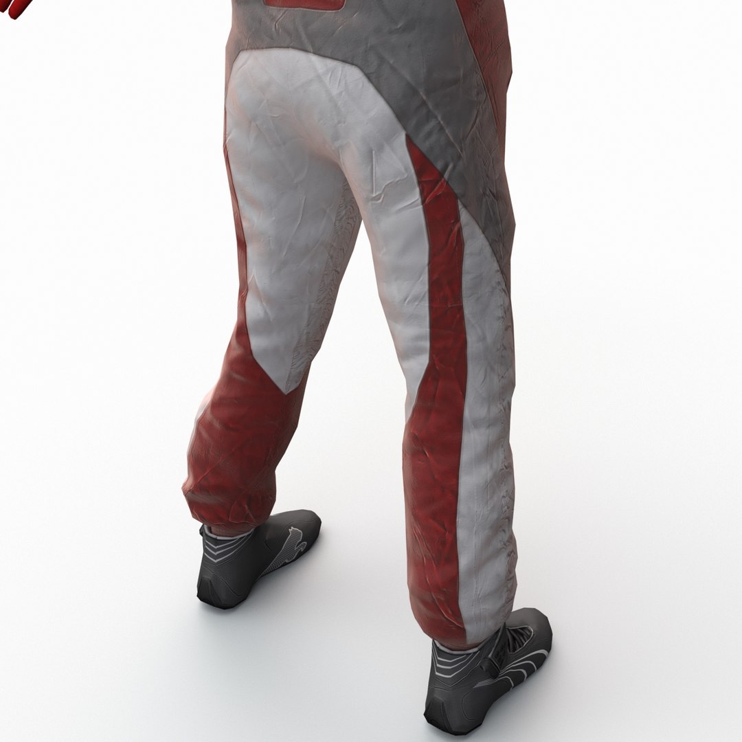 Racing Driver Toyota Rigged 3d Model