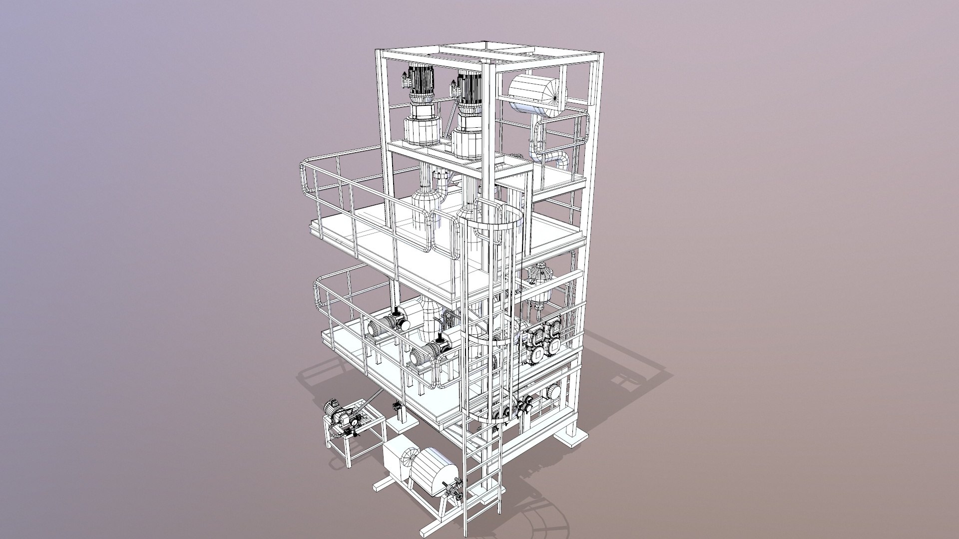 3D Distillation Plant - TurboSquid 2288361