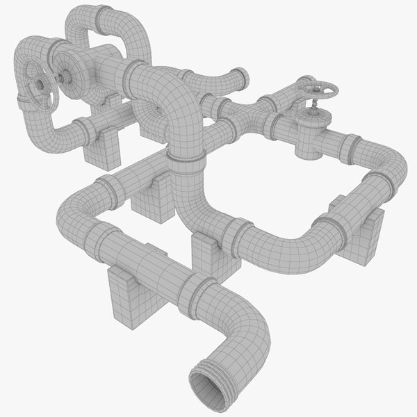 Pipe pipeline industrial 3D model - TurboSquid 1389044