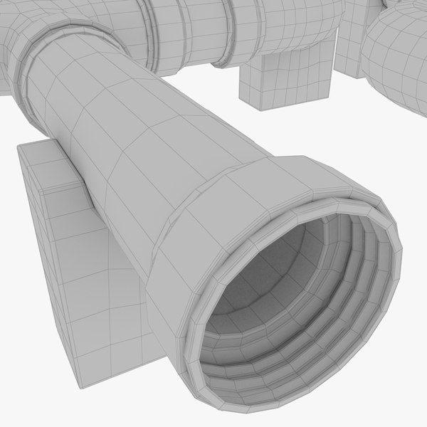 Pipe pipeline industrial 3D model - TurboSquid 1389044