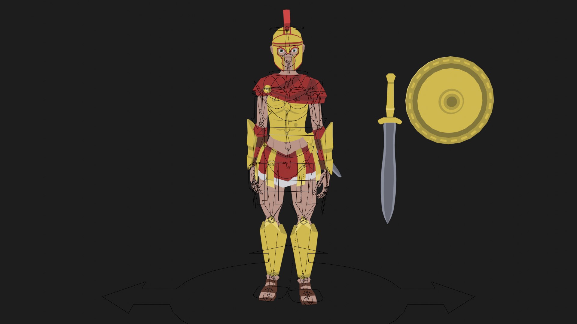 3D Colorly - Spartan Guy - Game Ready - Rigged - Customizable Model ...