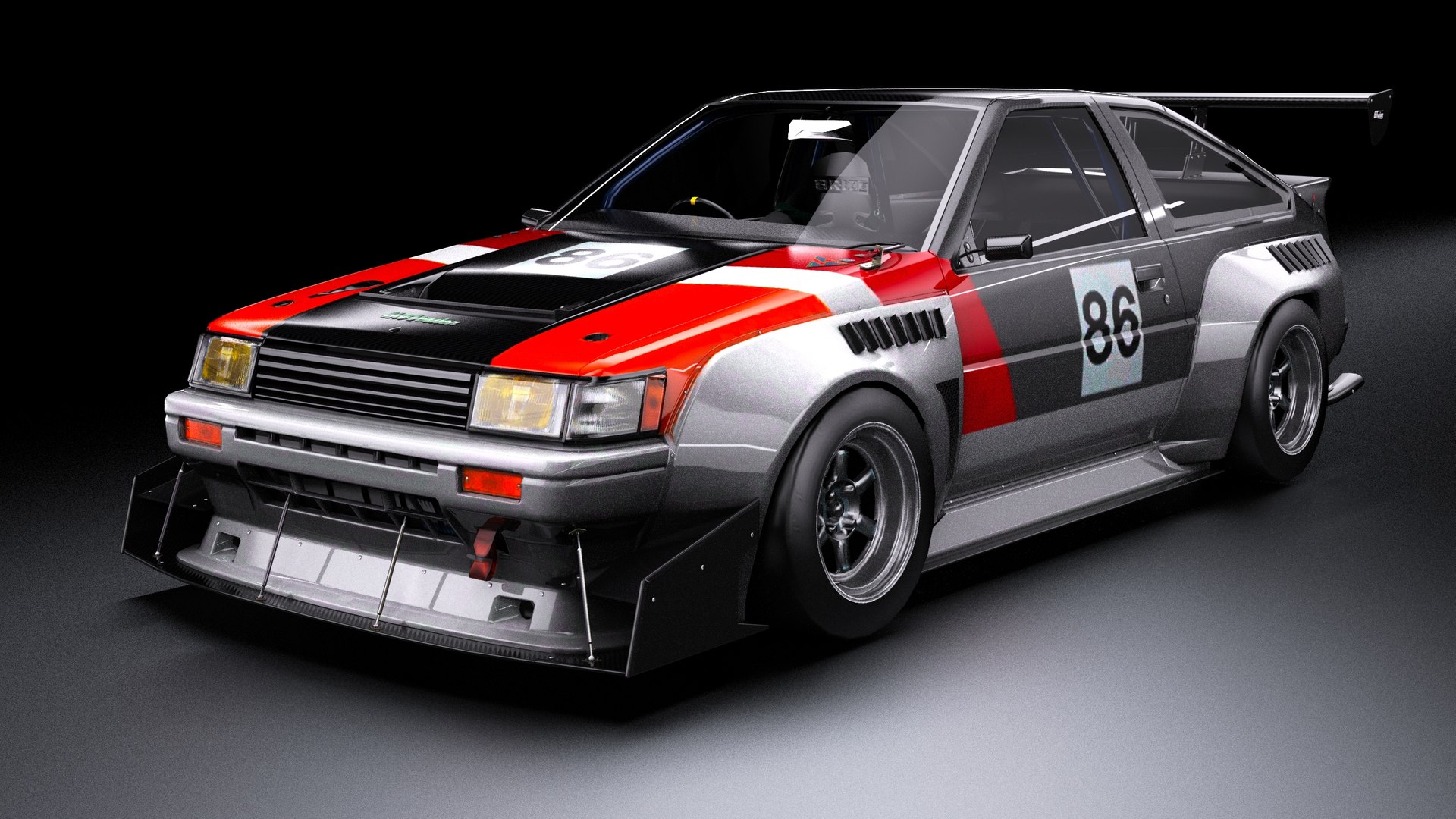 3D Toyota TRD N2 AE86 Levin - TurboSquid 2457924