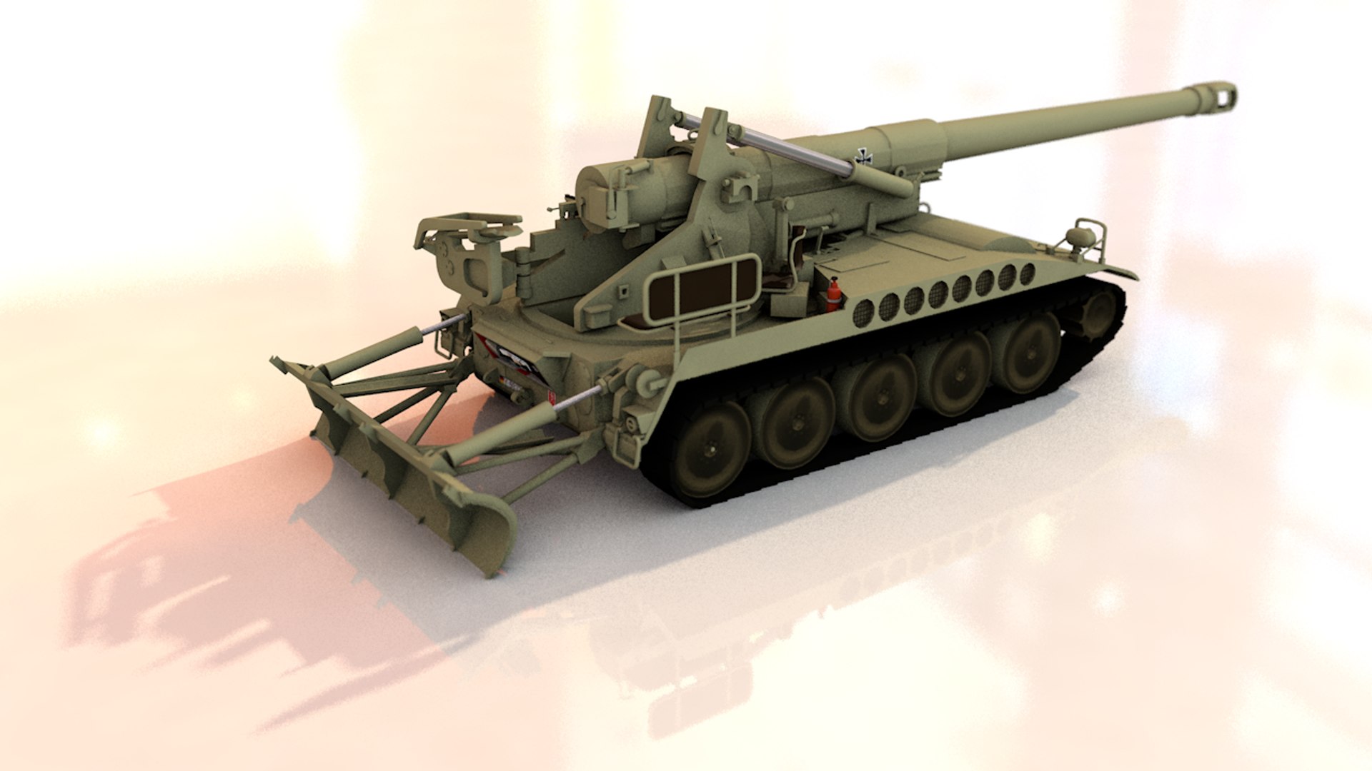 M110 A2 Howitzer Tank 3D Model - TurboSquid 1461624