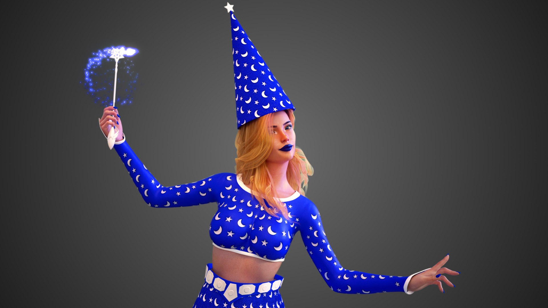 Wizard Sorceress Girl 3D Model - TurboSquid 2078781