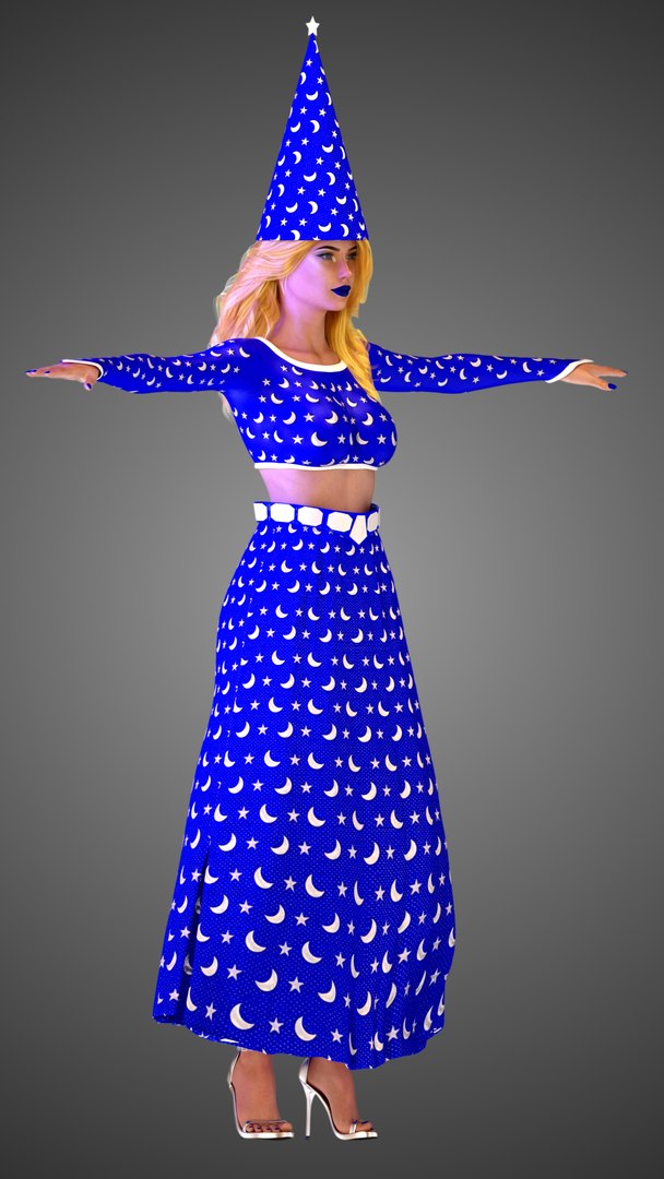 Wizard Sorceress Girl 3D Model - TurboSquid 2078781