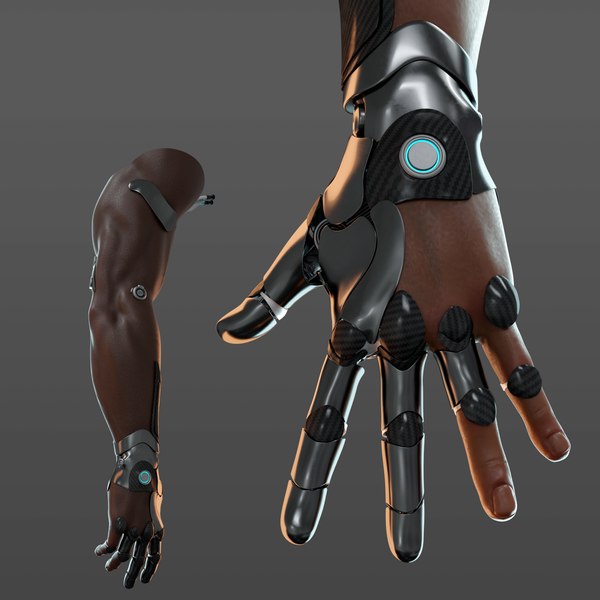 3D dark skin hand anatomy model - TurboSquid 1616295