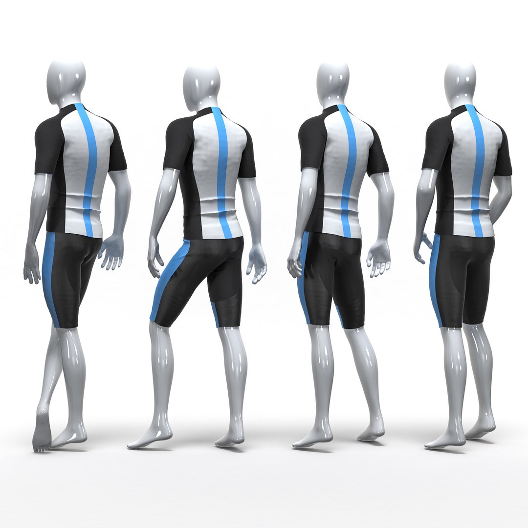 Male Sport Cycling Suit 3D Model - TurboSquid 1165861