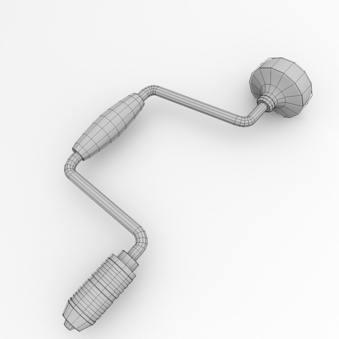 manual hand drill 3d model