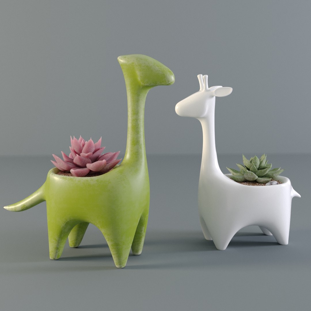 Succulents Pots 3D Model - TurboSquid 1212912