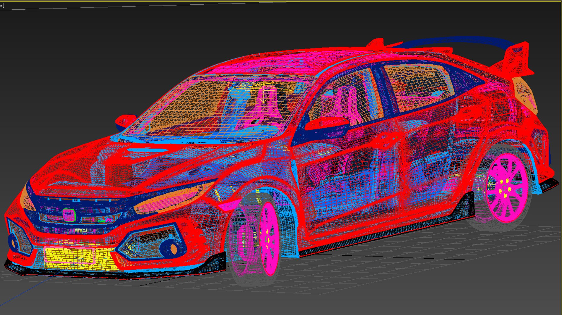 3D honda civic type r - TurboSquid 1294004