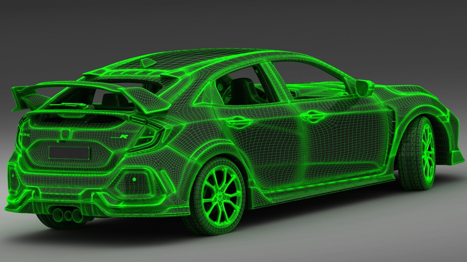 3D Honda Civic Type R - TurboSquid 1294004