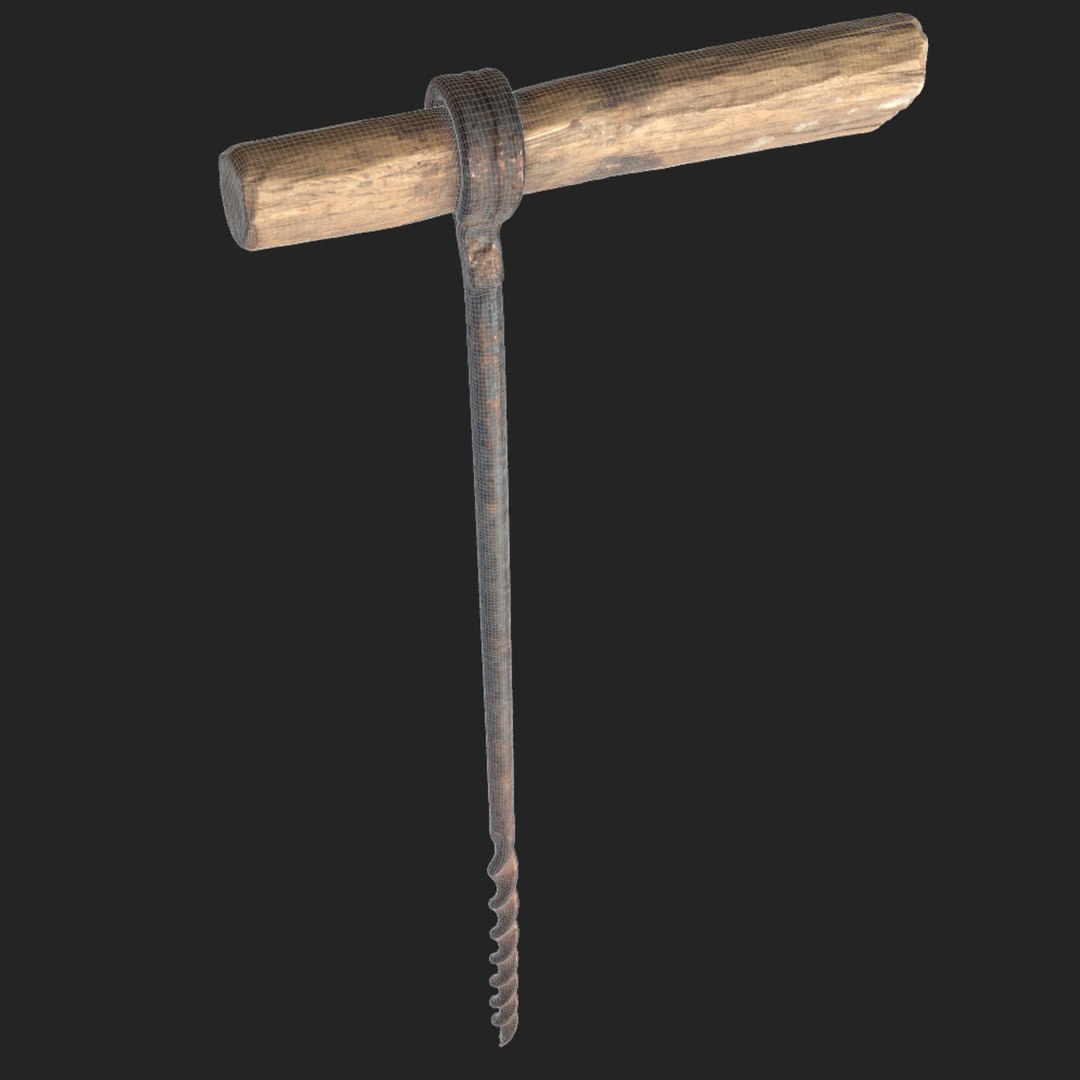 3D Auger Drill Woodworking Tool - TurboSquid 2126235