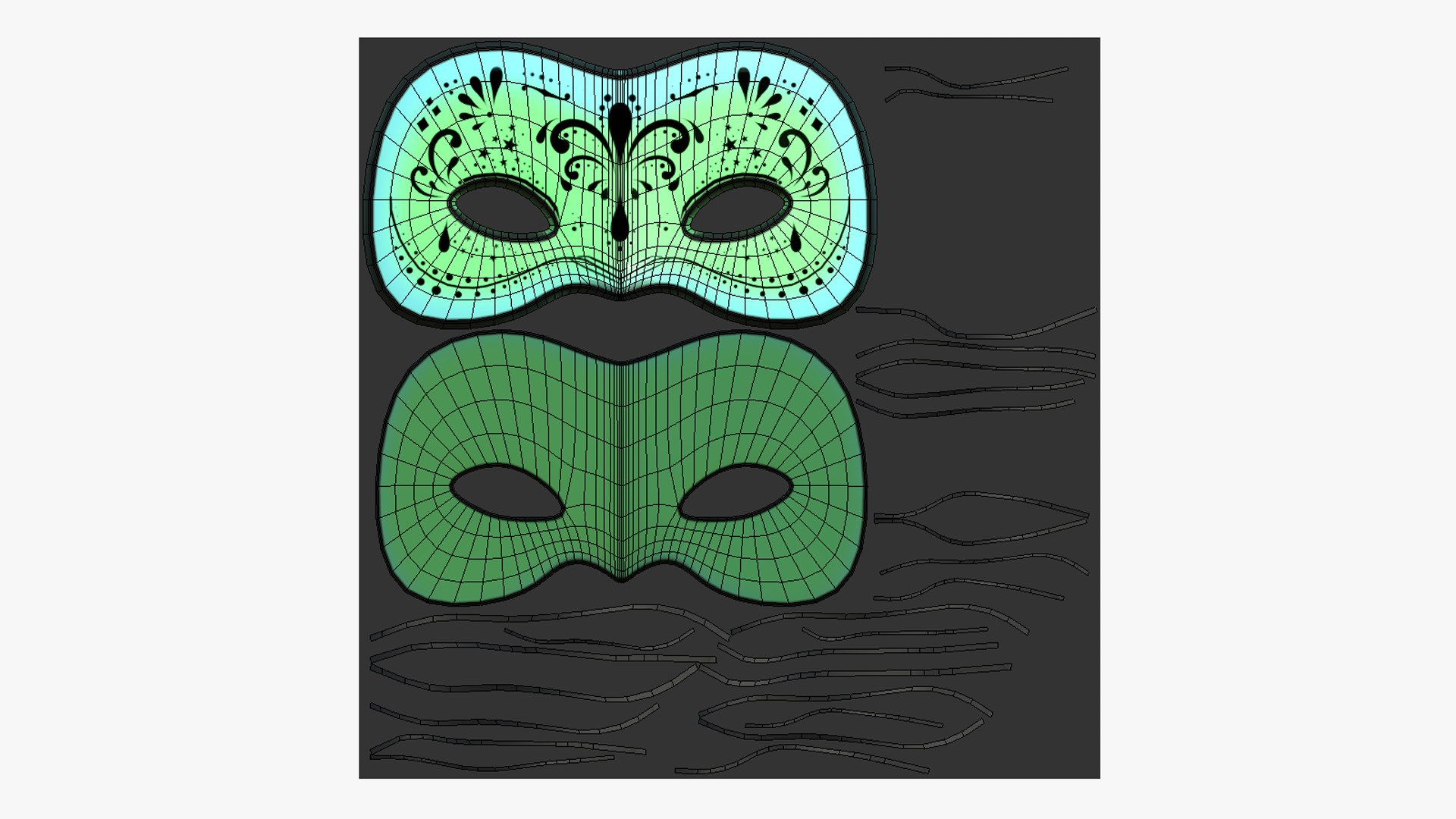 3D model Carnival Mask F13 Cartoon - Costume Character Design ...