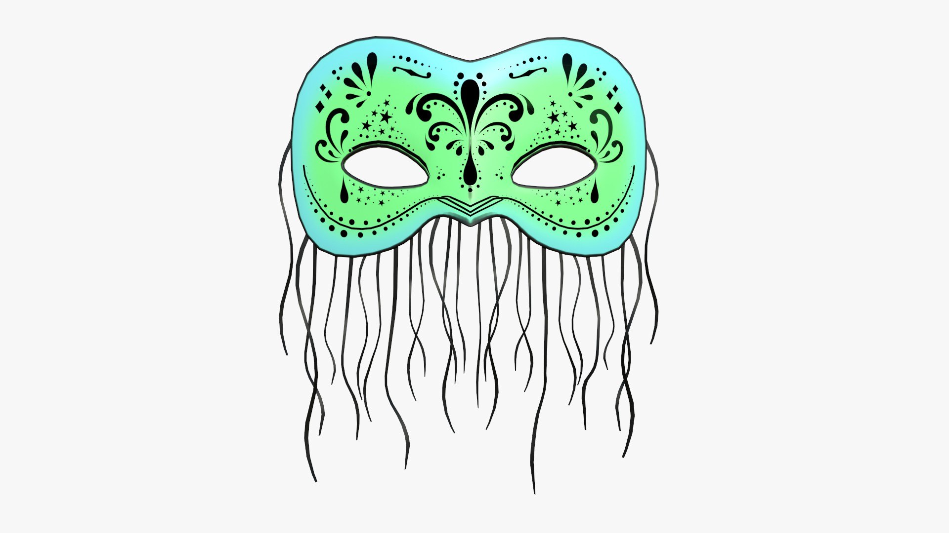 3D model Carnival Mask F13 Cartoon - Costume Character Design ...