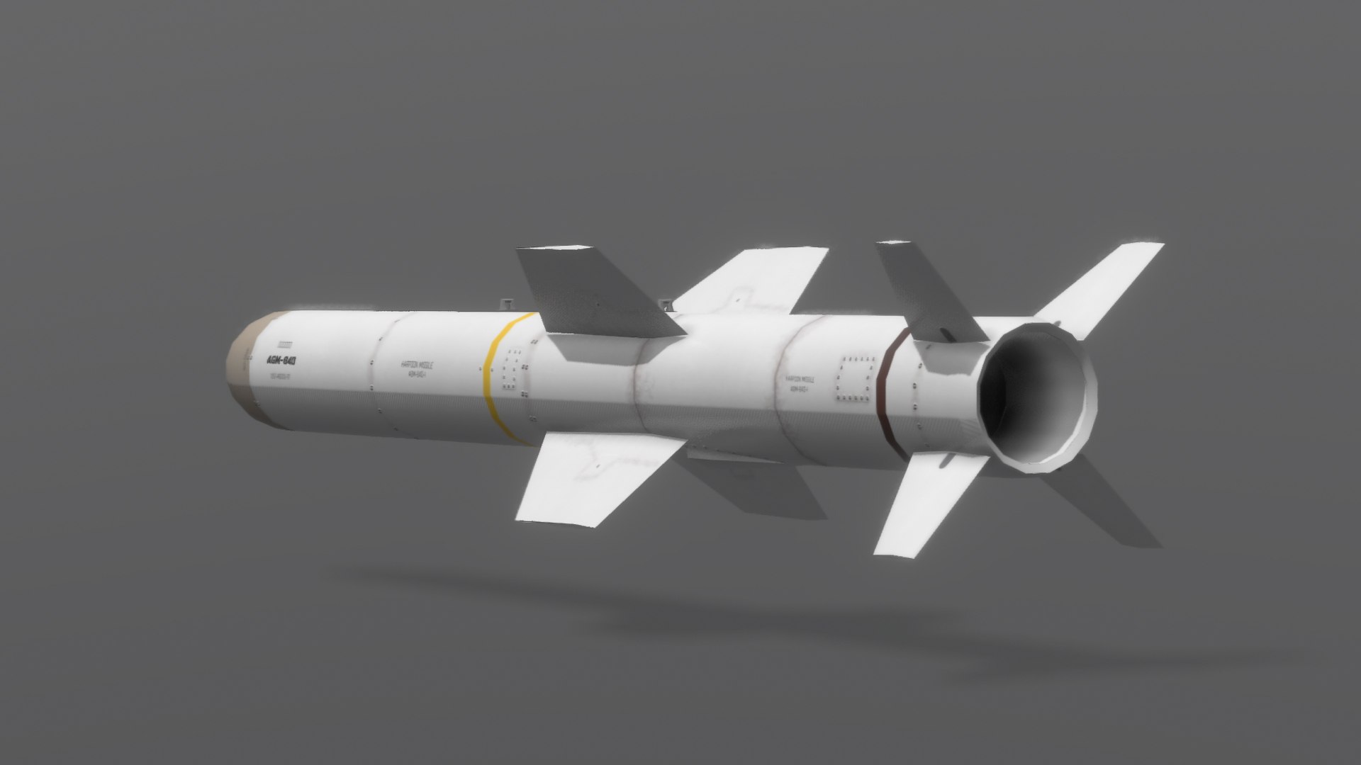 3D Agm-84d Harpoon Anti-ship Missile Model - TurboSquid 1624762