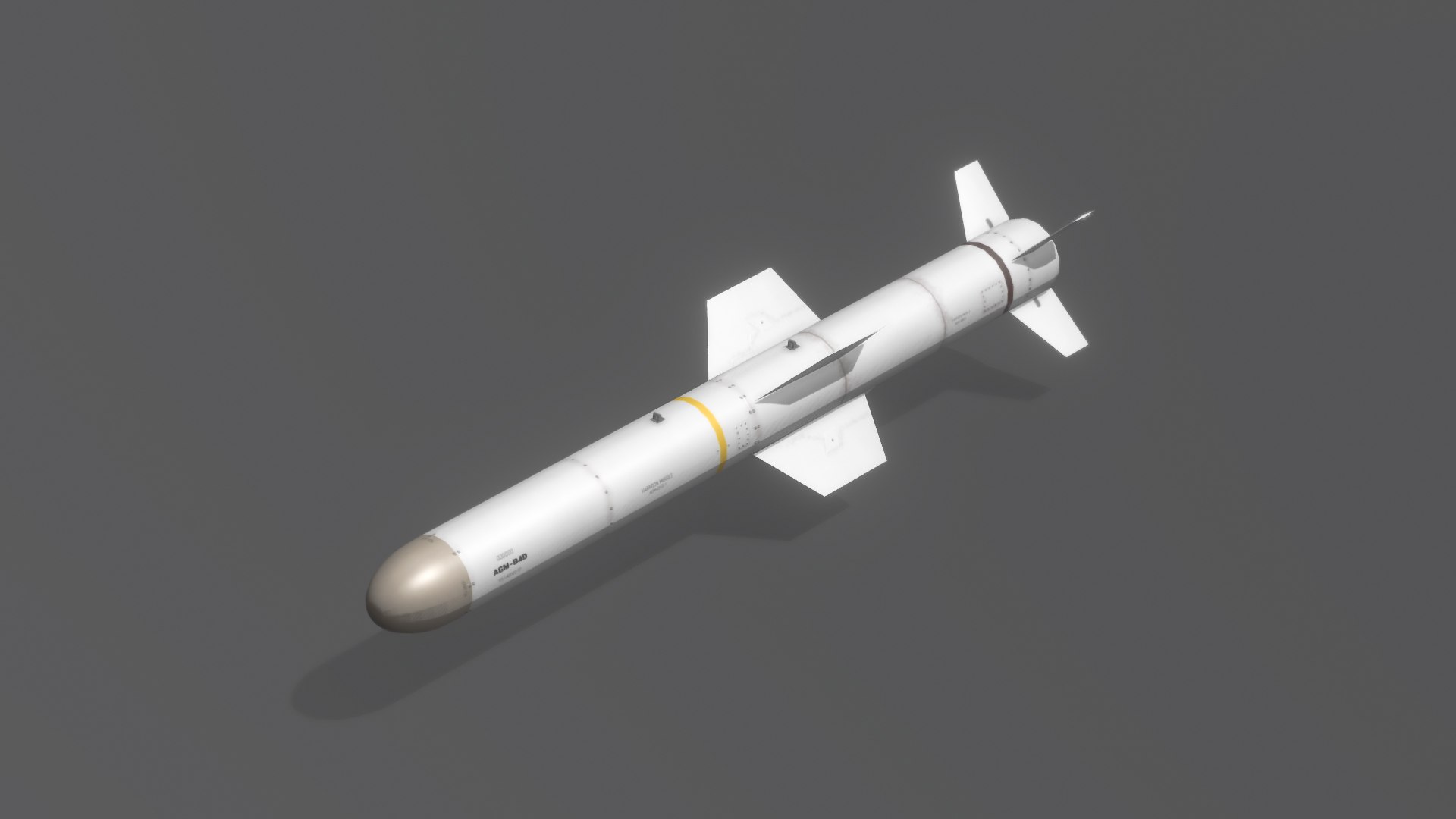 3D Agm-84d Harpoon Anti-ship Missile Model - TurboSquid 1624762