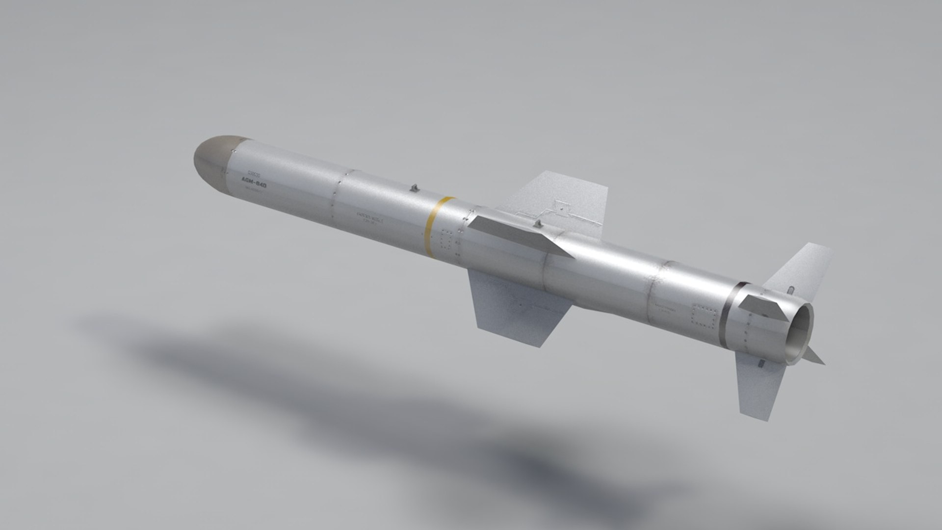 3D Agm-84d Harpoon Anti-ship Missile Model - TurboSquid 1624762