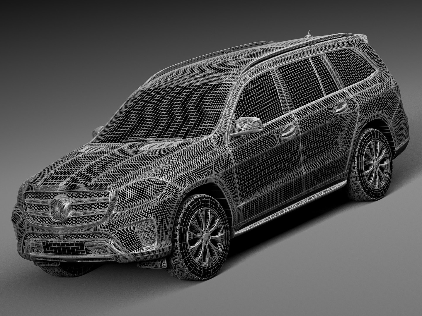 mercedes-benz 2017 gls 3d model