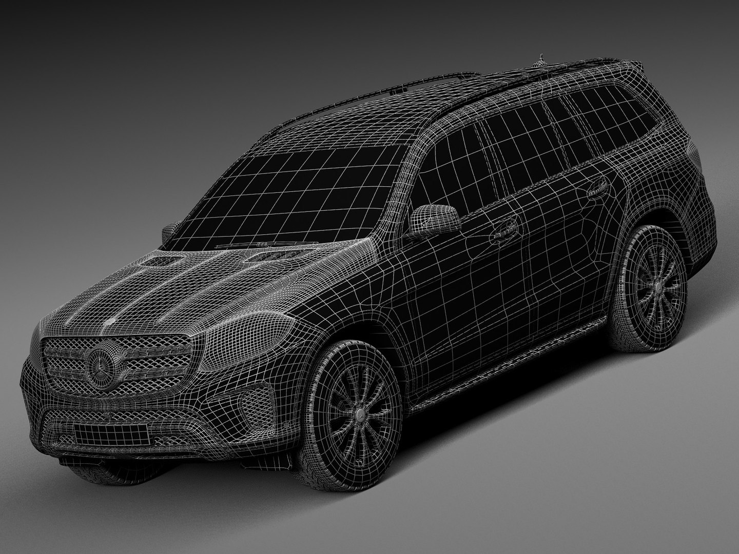 mercedes-benz 2017 gls 3d model