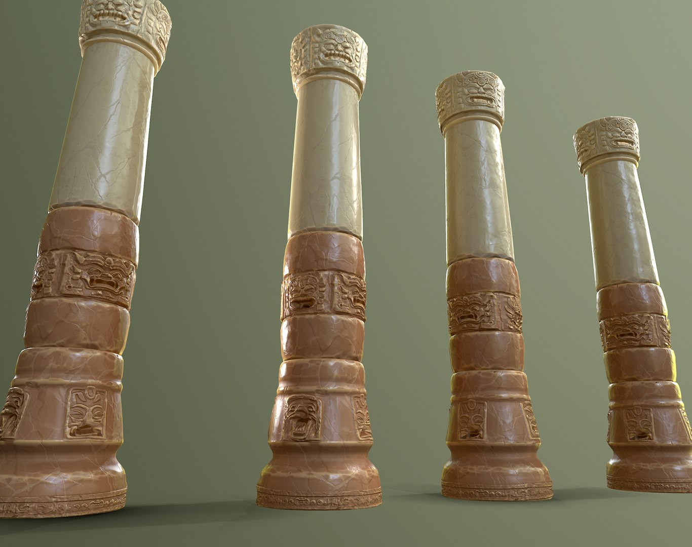 3D Stylized Stone Column - TurboSquid 2249569