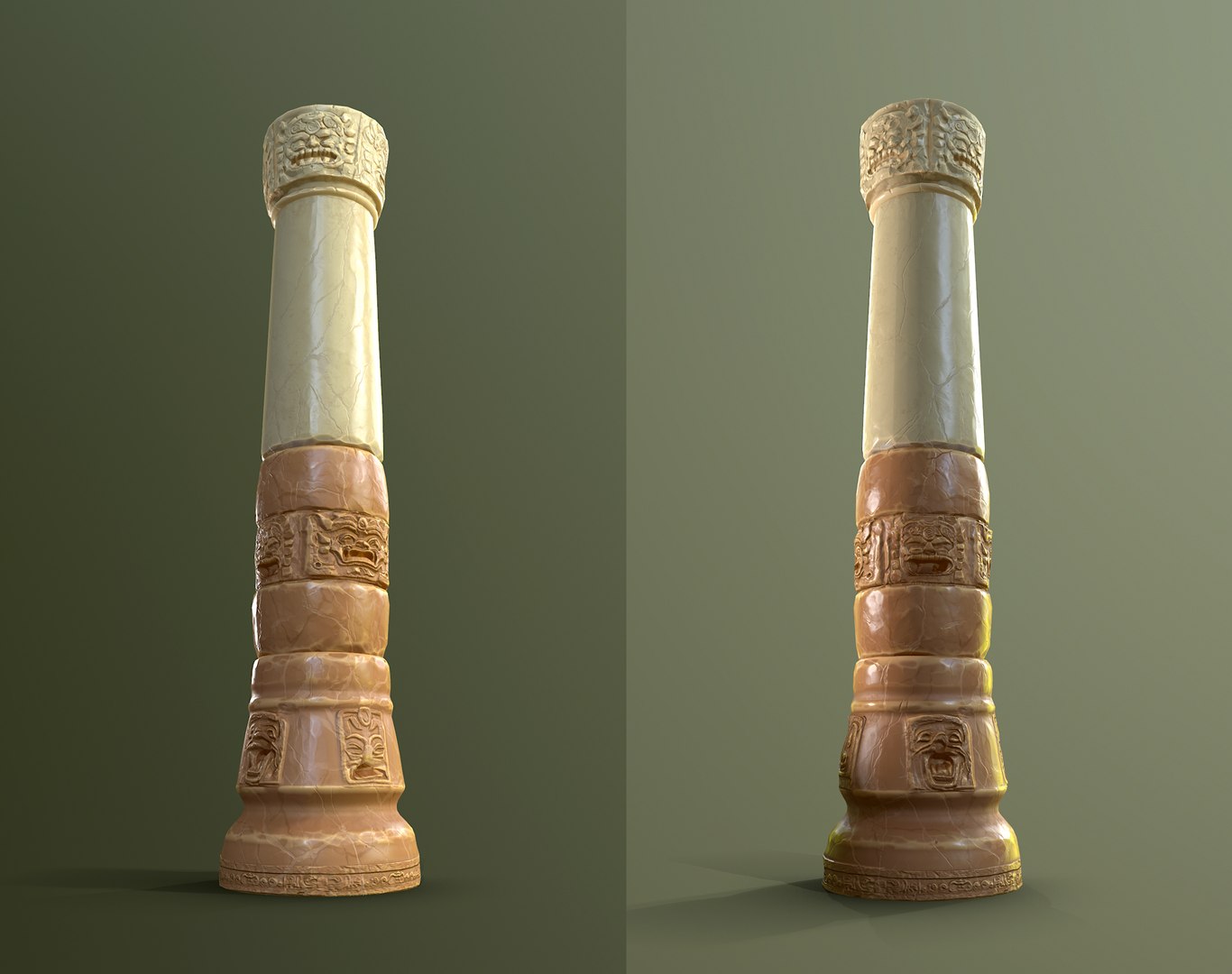 3D Stylized Stone Column - TurboSquid 2249569