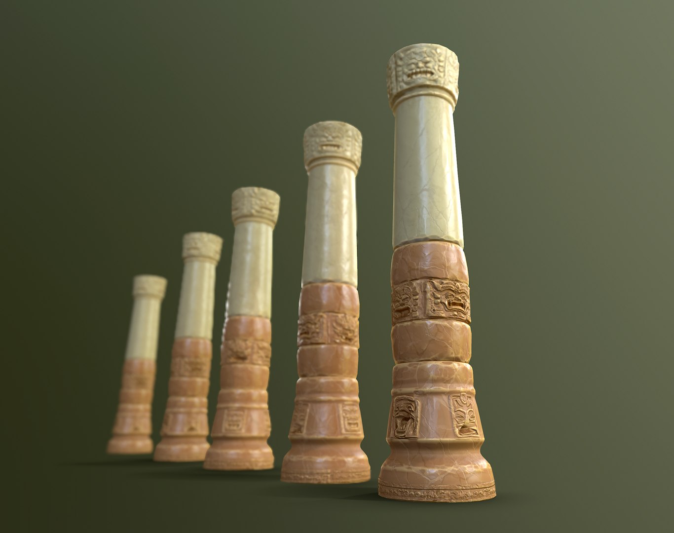3D Stylized Stone Column - TurboSquid 2249569